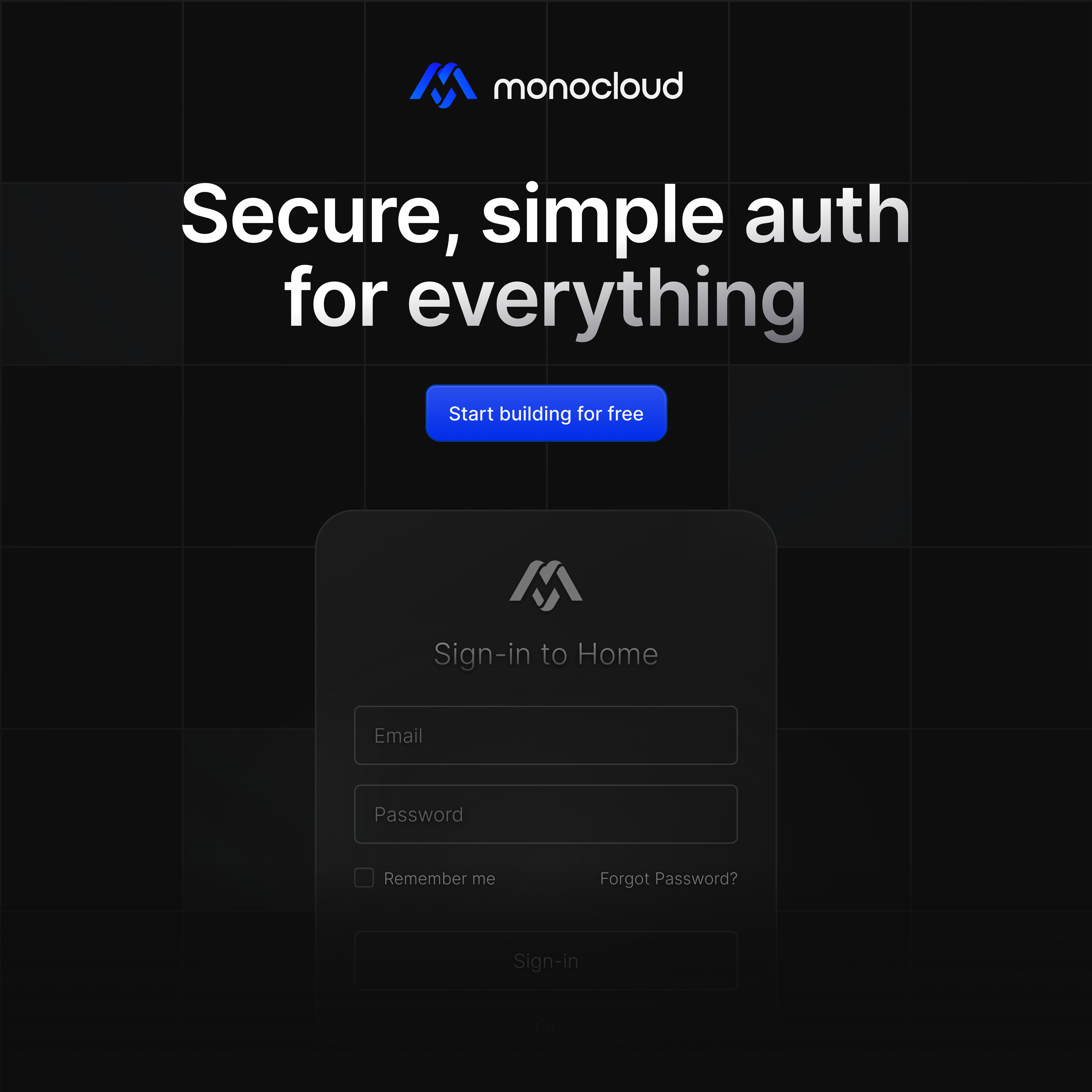 MonoCloud: Secure, simple auth for everything